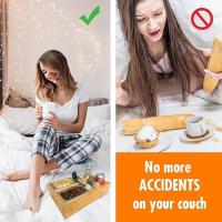 China Gift Package Removeable Lid Design Cup And Drink Holder With Snack Tray For Middle Of Couch for sale