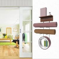China Wood Floating Shelves Yoga Mat Holder Wall Mount for Home Gym Equipment and NO Folded for sale
