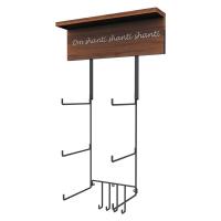 China Wood Floating Shelves Yoga Mat Holder Wall Mount for Home Gym Equipment and NO Folded for sale