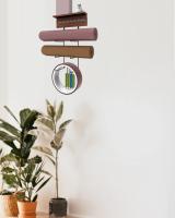 China Wood Floating Shelves Yoga Mat Holder Wall Mount for Home Gym Equipment and NO Folded for sale