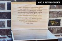 China 6.2*6.2*4.48 Personalized Wooden Box Tableware Keepsake Box for 5th Anniversary Gift for sale