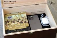 China 6.2*6.2*4.48 Personalized Wooden Box Tableware Keepsake Box for 5th Anniversary Gift for sale