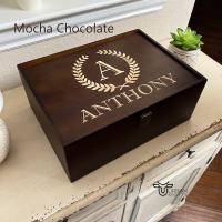 China 6.2*6.2*4.48 Personalized Wooden Box Tableware Keepsake Box for 5th Anniversary Gift for sale