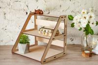 China Wood 3-Tier Retail Table Display Stand With Shelves For Jewelry Free Sample Charge for sale