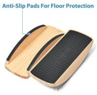 China OEM ODM Acceptable Office Home Non-Slip Anti Fatigue Mat with Wooden Wobble Board for sale