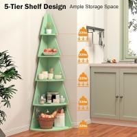 China Design Style Modern Tall Corner Shelves for Kids 5 Tier Tree Bookshelf Corner Bookshelf for sale