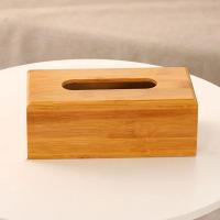 China Silk-screen Printed Tissue Box Holder for Wood Storage in Tea Restaurant for sale