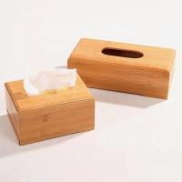 China Silk-screen Printed Tissue Box Holder for Wood Storage in Tea Restaurant for sale