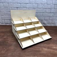 China Mail Packing Y 4 Tier Stand Wooden Display Shelf for Custom Size Dessert Table Display for sale