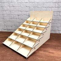 China Mail Packing Y 4 Tier Stand Wooden Display Shelf for Custom Size Dessert Table Display for sale