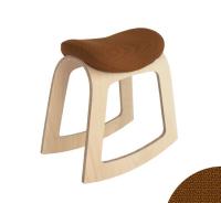 China Printing Home Office Ergonomic Saddle Stool with Modern Wood Construction for sale