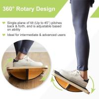 China Custom Anti Slip Roller Core Strength Wooden Balance Board for Indoor and Outdoor Spaces for sale