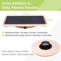 China Custom Anti Slip Roller Core Strength Wooden Balance Board for Indoor and Outdoor Spaces for sale