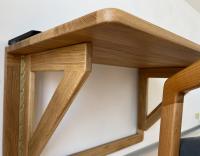 China 202407 Oak Wall Desk Folding Work Desk for Home Office Office Building Printing Burned for sale