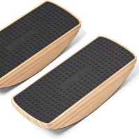 China Stability Rocker Wooden Wobble Board for Foot Balance Anti Fatigue Mat Standing Desk for sale