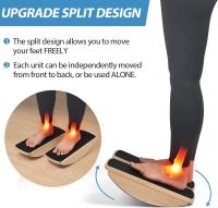 China Stability Rocker Wooden Wobble Board for Foot Balance Anti Fatigue Mat Standing Desk for sale
