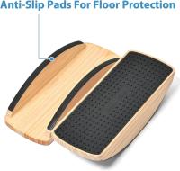China Stability Rocker Wooden Wobble Board for Foot Balance Anti Fatigue Mat Standing Desk for sale