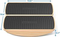 China Stability Rocker Wooden Wobble Board for Foot Balance Anti Fatigue Mat Standing Desk for sale