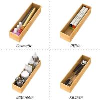 China Organize Cutlery with Customized Logo Multi- Deep Drawer Dividers Wooden Storage Box for sale