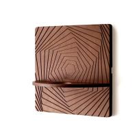 China Silk-Screen Printed Wood Carved Geometric Art Hanging Wall Planter for Small Rooms for sale