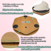 China Rustic Style 12 Inch Wooden Balance Board Anti-Skid Dance Wobble Board for Home Decor for sale