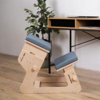 China Living Room Wooden Kneeling Chair Burned Printing Adjustable and Personalized Gift for sale