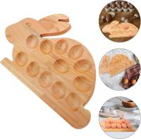 China Customized 202407 Rabbit Tray Deviled Egg Recipes Seafood Serving Tray Home Kitchenware Wood Egg Plates for sale