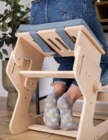 China Living Room Wooden Kneeling Chair Burned Printing Adjustable and Personalized Gift for sale
