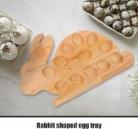 China Customized 202407 Rabbit Tray Deviled Egg Recipes Seafood Serving Tray Home Kitchenware Wood Egg Plates for sale