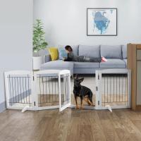China Home Appliance Wooden Puppy Gate Stairs Freestanding Foldable Gate for Indoor for sale