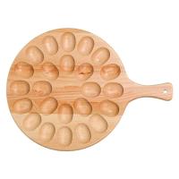 China 24-Hole Wood Tray for Storage of Kitchenware Thicken and Deviled Platter Round Design for sale