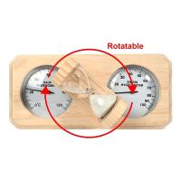 China Modern Design 3 in 1 Wooden Sauna Thermometer and Hygrometer with 15 Minute Hourglass Sand Timer for sale
