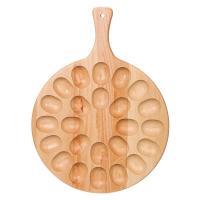 China 24-Hole Wood Tray for Storage of Kitchenware Thicken and Deviled Platter Round Design for sale