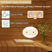 China Modern Design 3 in 1 Wooden Sauna Thermometer and Hygrometer with 15 Minute Hourglass Sand Timer for sale