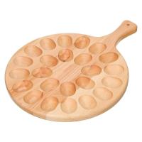 China 24-Hole Wood Tray for Storage of Kitchenware Thicken and Deviled Platter Round Design for sale