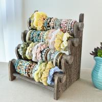China Wooden 4 Tier Jewelry Bracelet Display Stand Organizer Holder Home Storage 12 W x 9 D x 14 H for sale