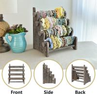 China Wooden 4 Tier Jewelry Bracelet Display Stand Organizer Holder Home Storage 12 W x 9 D x 14 H for sale