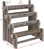 China Wooden 4 Tier Jewelry Bracelet Display Stand Organizer Holder Home Storage 12 W x 9 D x 14 H for sale