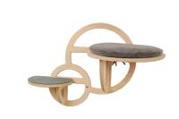 China Modern Cat Furniture Wooden Cat Climbing Wall with Step and Silk-screen Printing for sale