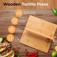 China 10 Inches Wood Tortilla Press Maker Customized Designs for Home and Catering Services for sale