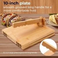 China 10 Inches Wood Tortilla Press Maker Customized Designs for Home and Catering Services for sale