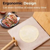 China 10 Inches Wood Tortilla Press Maker Customized Designs for Home and Catering Services for sale