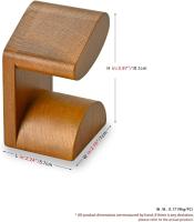 China Single Wrist Acacia Wood Watch Display Stand Wooden Showcase with Silk-screen Printing for sale