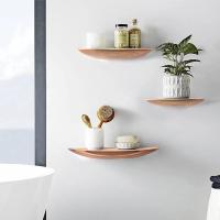 China Gift Package Set of 3 Acacia Wood Floating Shelves for Living Room Bedroom Farmhouse for sale