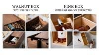 China Exquisite Walnut Wood Wine Box Wooden Box for Wedding Gift Pine Wine Champagne Box for sale