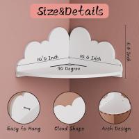 China Custom Order Accepted Wooden Cloud Corner Wall Display Shelf for Craft Organization for sale