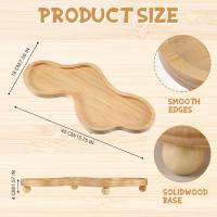 China 202407 Wooden Decorative Tray Irregular Wooden Pedestal Stand for Home Decoration for sale