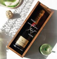 China Rectangle Wooden Wine Box Engraved Personalized Bottle Box Unique Birthday Gift Idea for sale