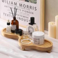 China 202407 Wooden Decorative Tray Irregular Wooden Pedestal Stand for Home Decoration for sale