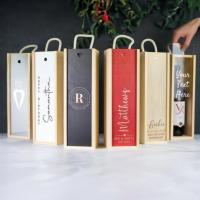 China TIMBER Wood Type Personalised Wine Box with Laser Engraved Design and Acrylic Inserts for sale